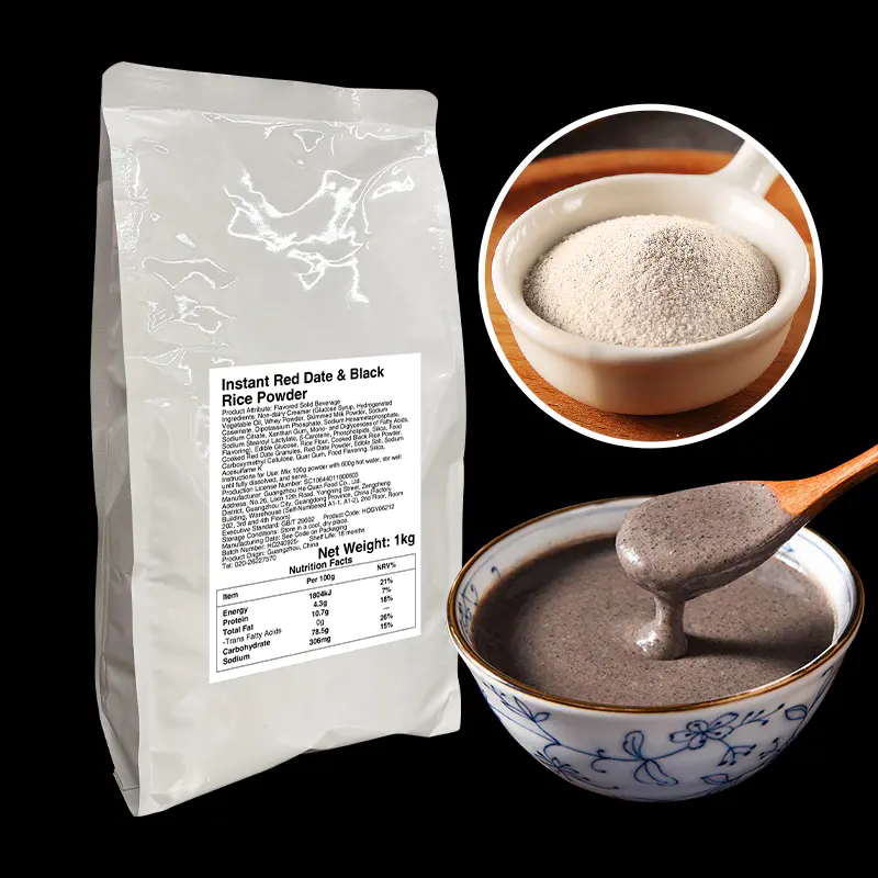 Red Date & Black Rice Instant Porridge Powder | ⌈ HEQUAN
